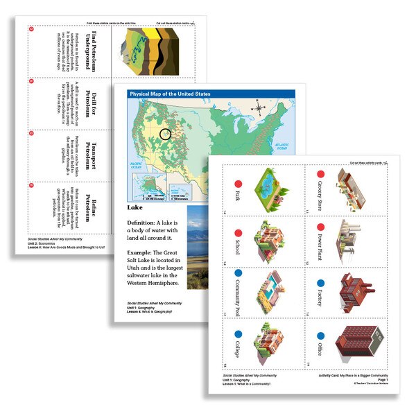 Social Studies Alive! My Community Activity Cards | 103-7 | TCI